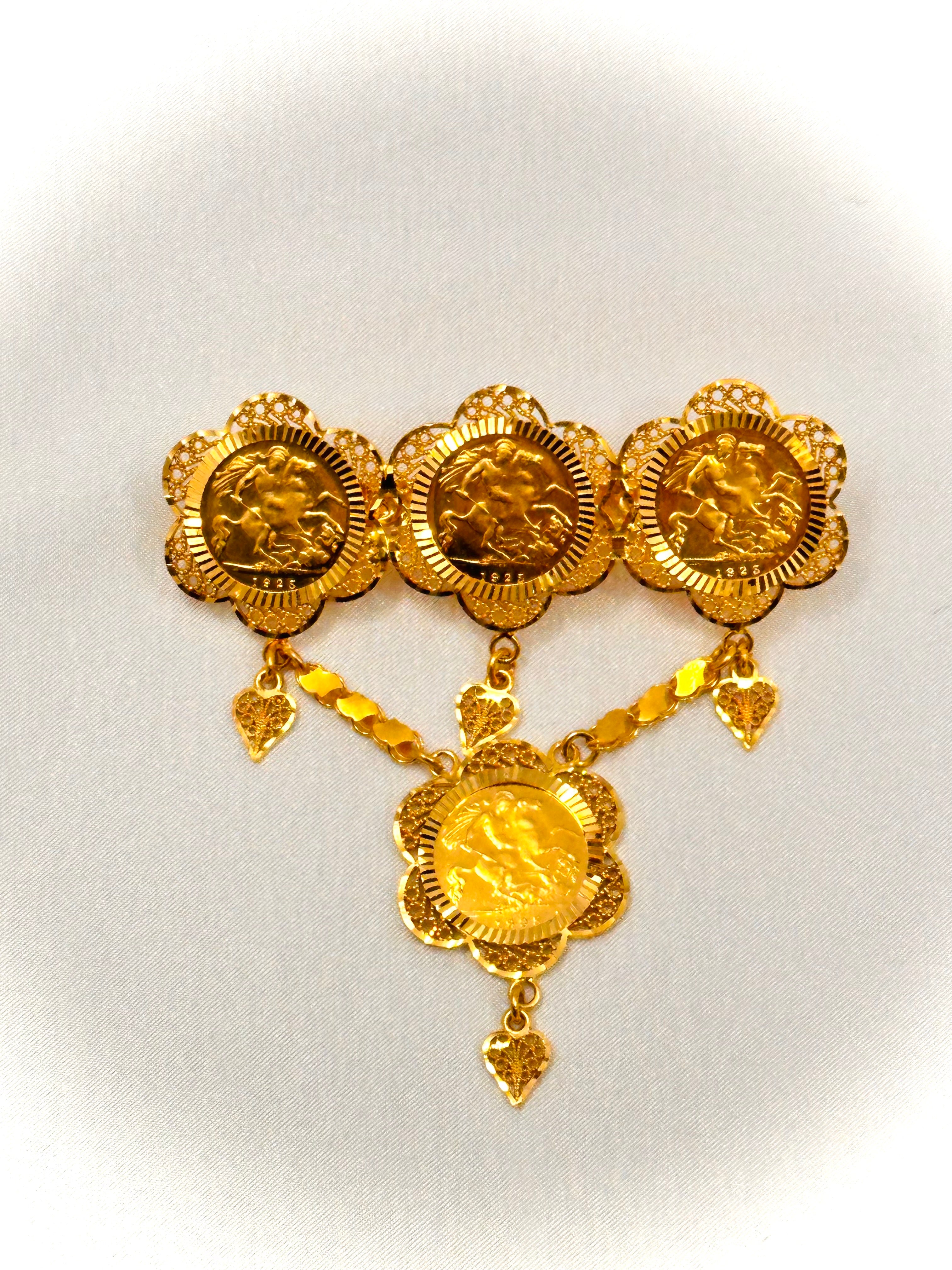 Gold Coins Pin – Ramallah Jewelry